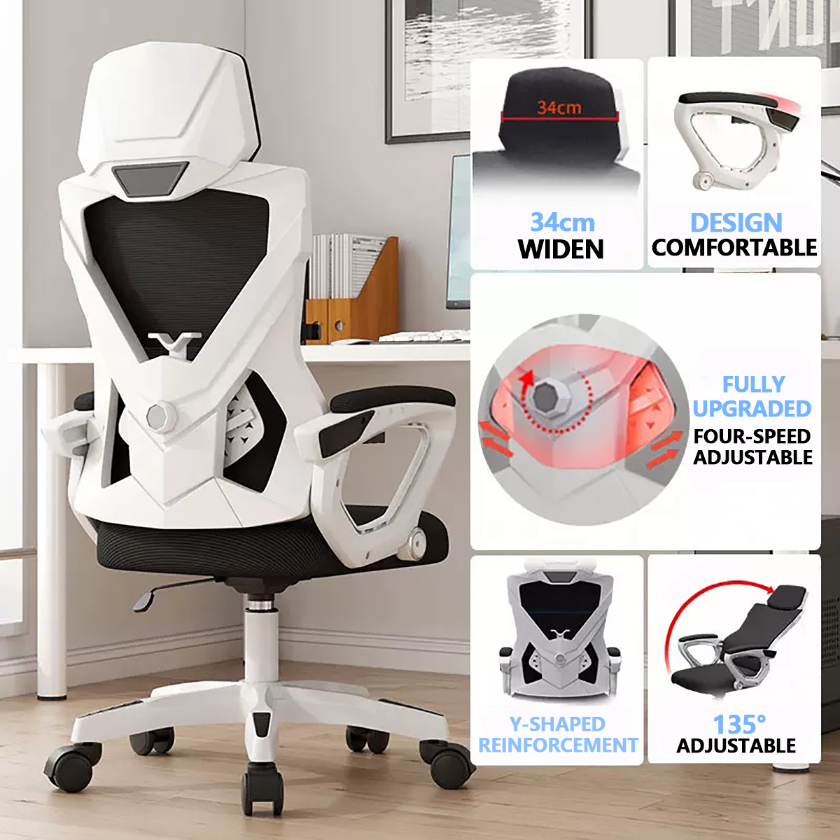[COD] Office chair Ergonomic Chair Computer Chair Gaming Chair ...