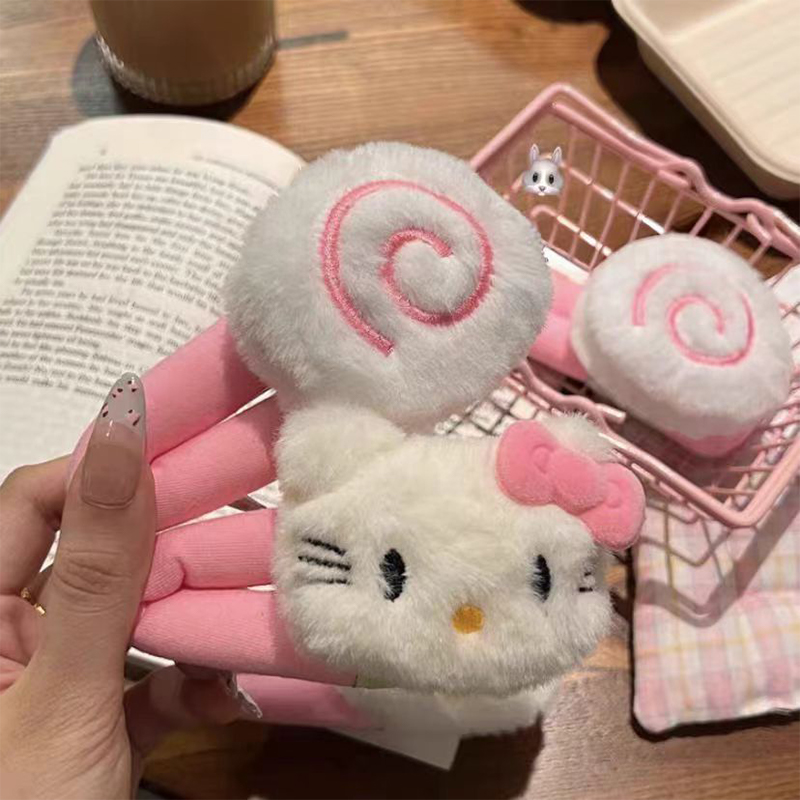 Hello Kitty Plush Hair Clip Sanrio KT Cat Hair Pin Headwear Bangs Side ...