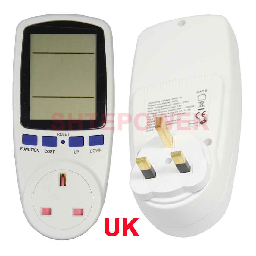 【Unlimited reLurchase】EU UK AC Power Meters 230v EU Plug Digital ...