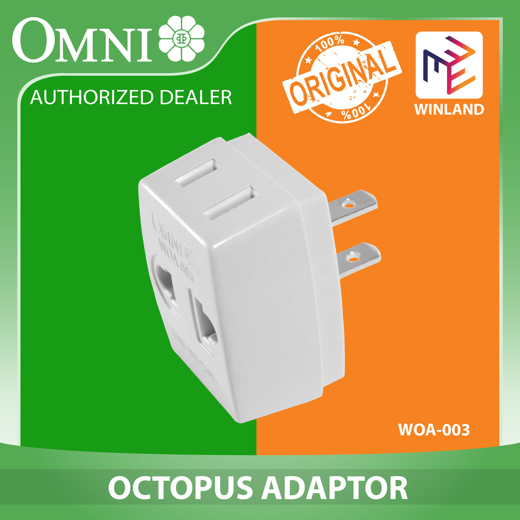 OMNI by Winland Octopus Adapter Triple Tap to Flat Pin Plug Adaptor ...