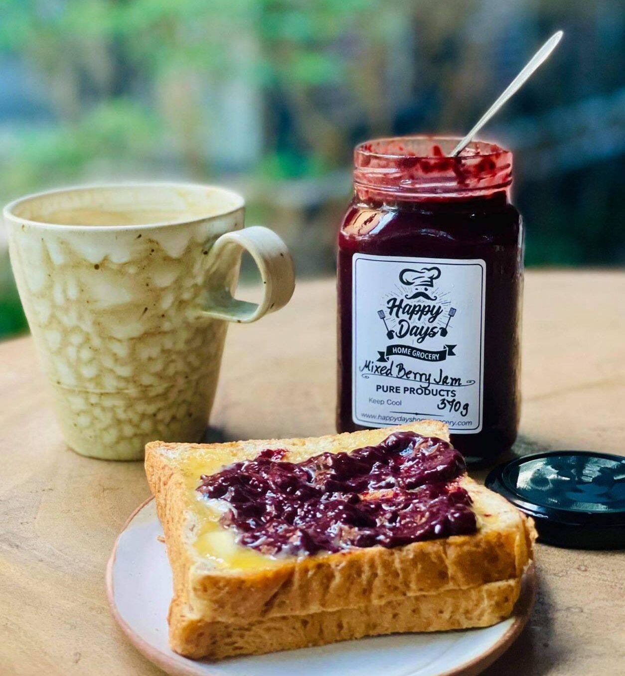 Mixed Berry Jam 350ml แยมเบอร์รี่รวม 350มล - Happy Days Grocery - ThaiPick