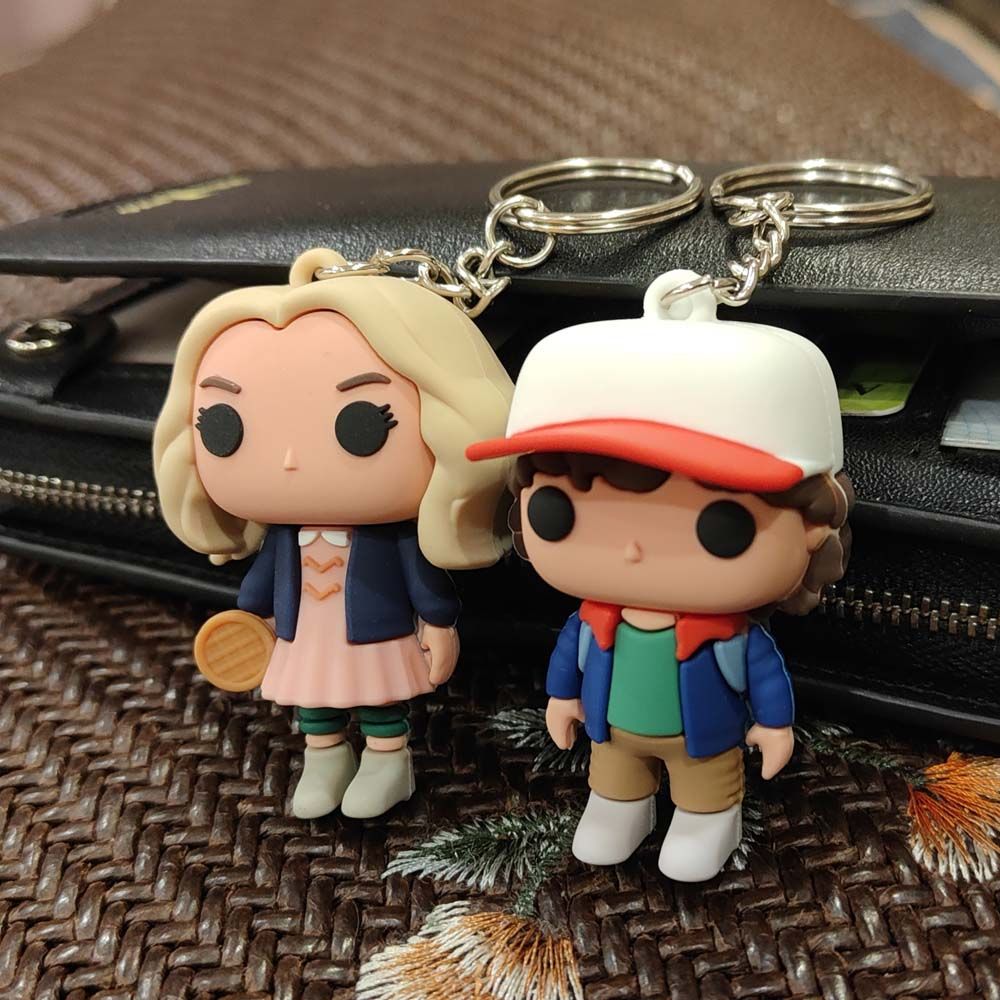 Schoolbags Dustin Barb Steve Stranger Things Keychain Animation ...