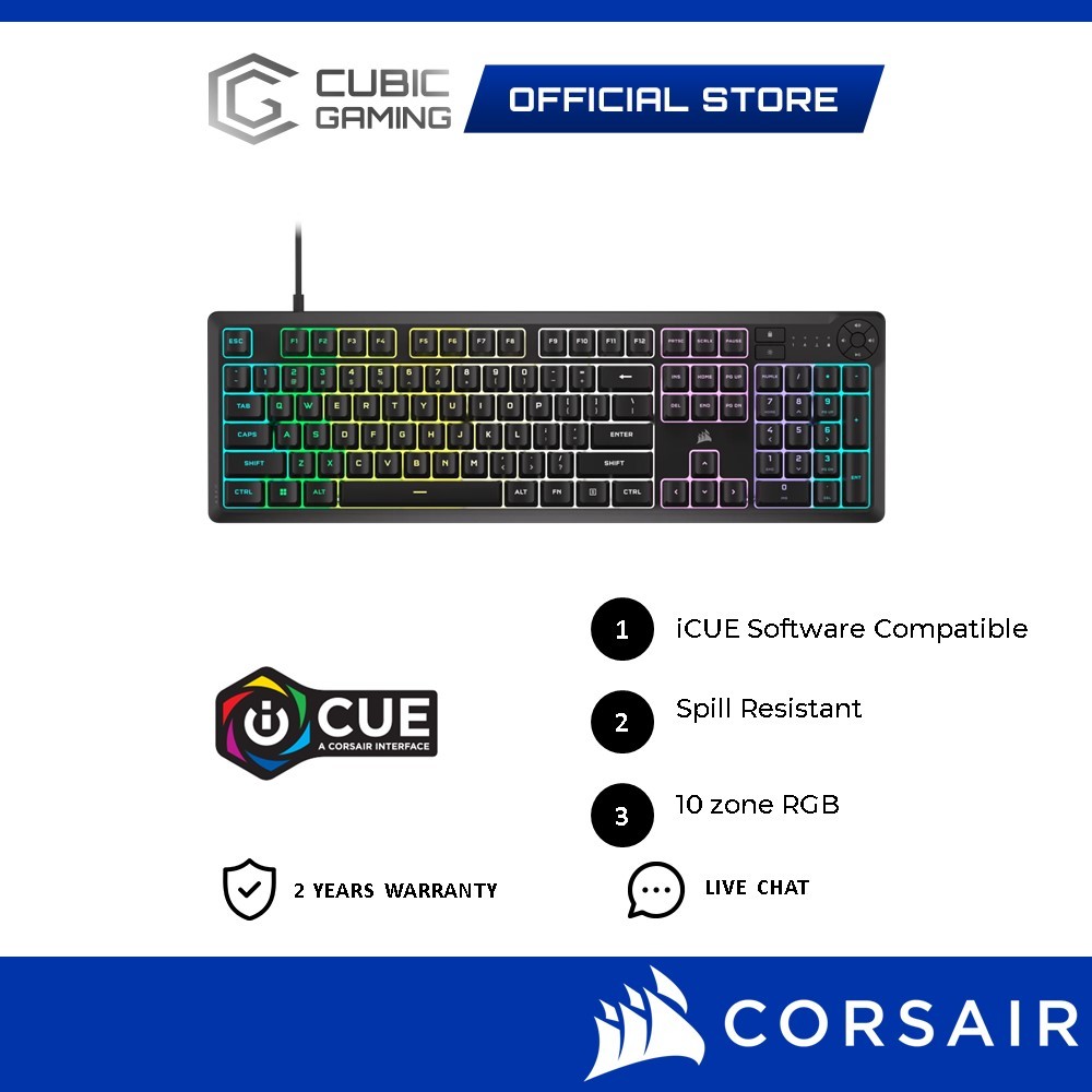 Corsair K55 CORE RGB Wired Gaming Keyboard | Lazada