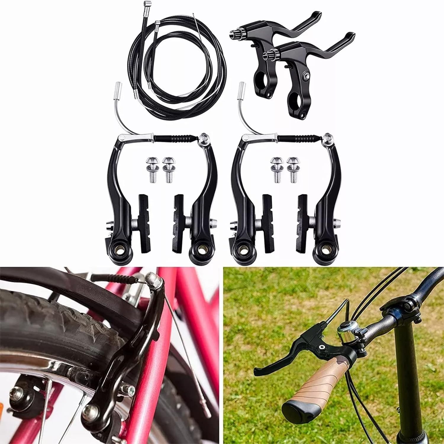 Ultimate MTB V-Brake Complete Set - Durable Metal Bolt Fittings ...