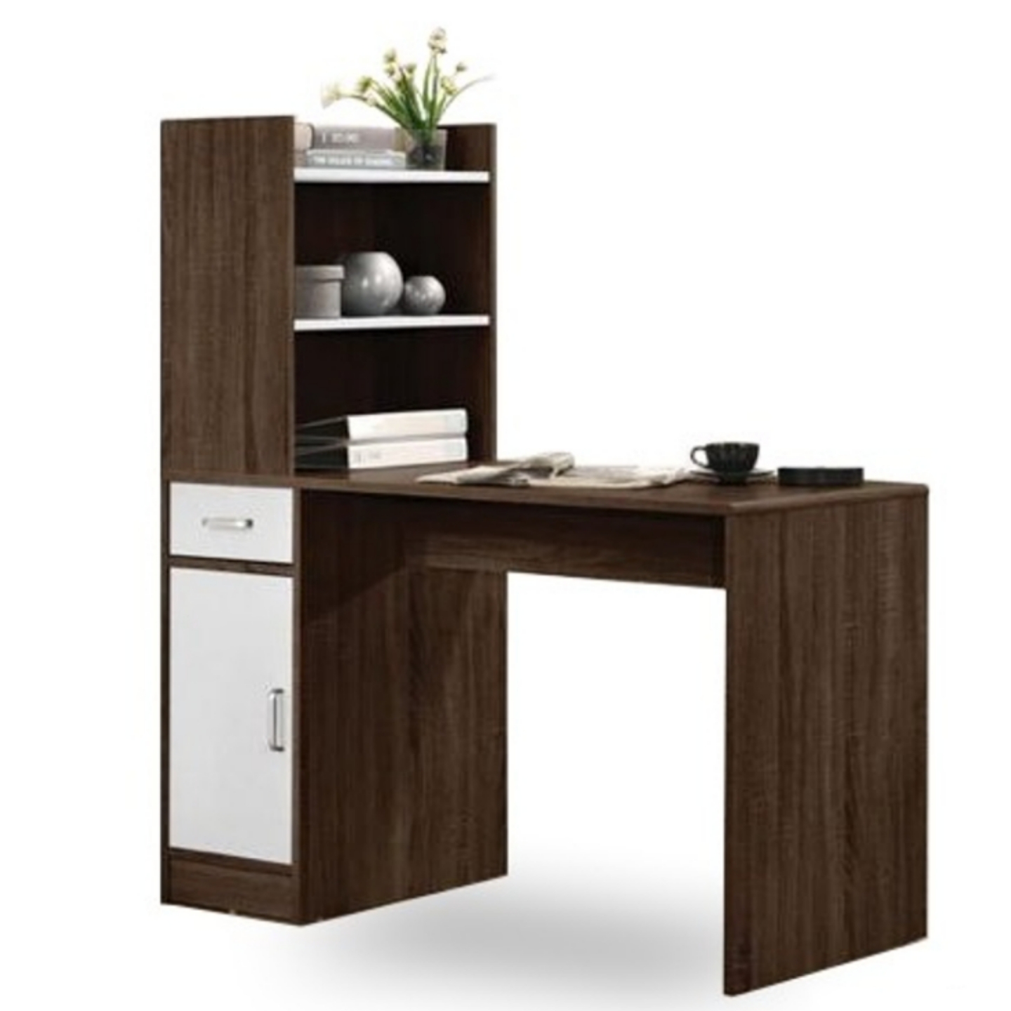 BEST LINK FURNITURE Writing Table / Study Desk With Storage Cabinet ...