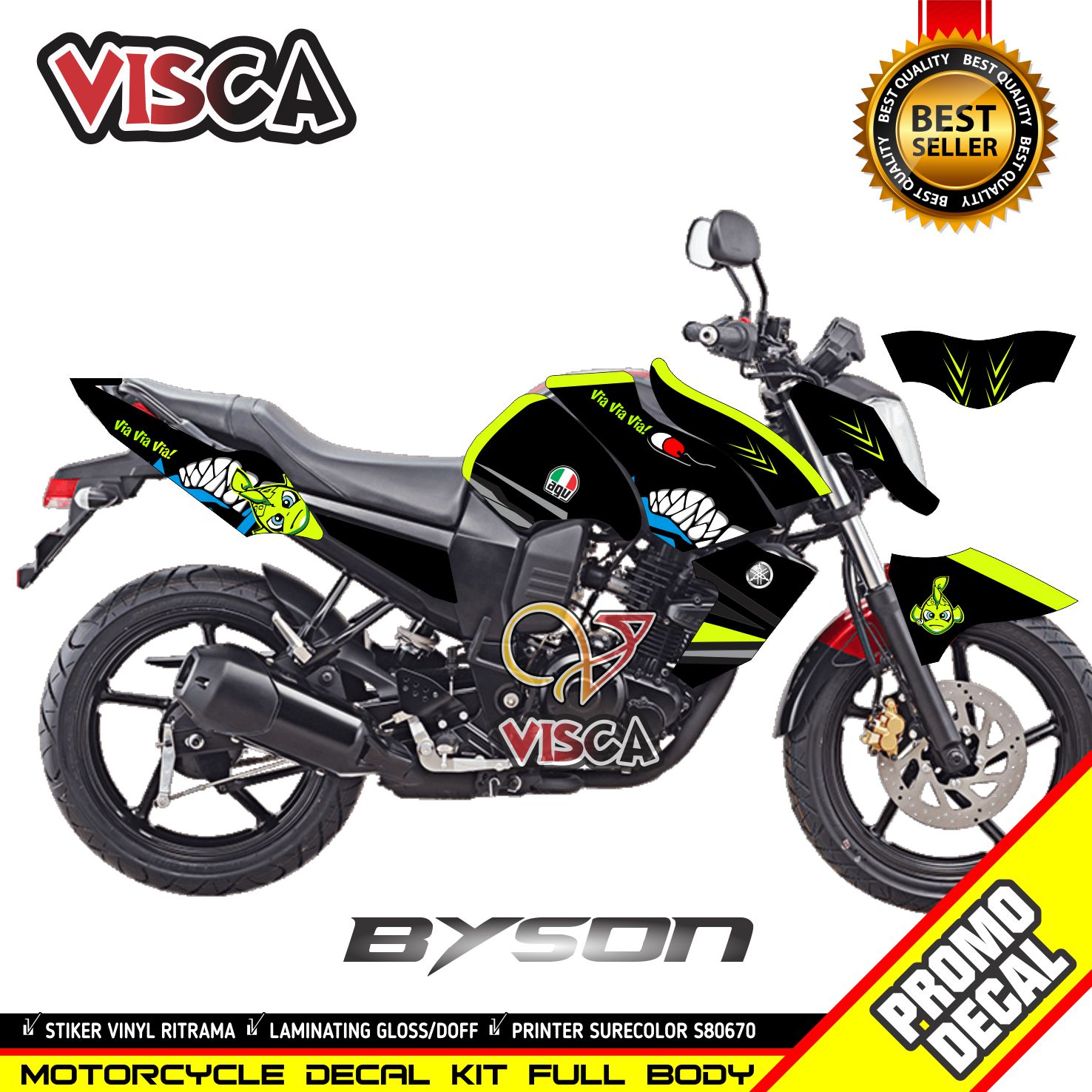 Decal Byson Full Body Stiker Byson Striping Byson Sticker Byson Full ...