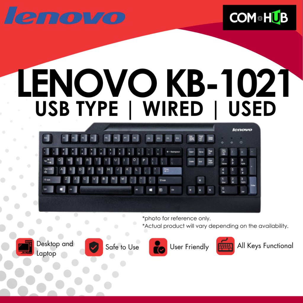 Com Hub PC | Used LENOVO KB-1021 Keyboard Heavy Duty for PC Pisonet ...