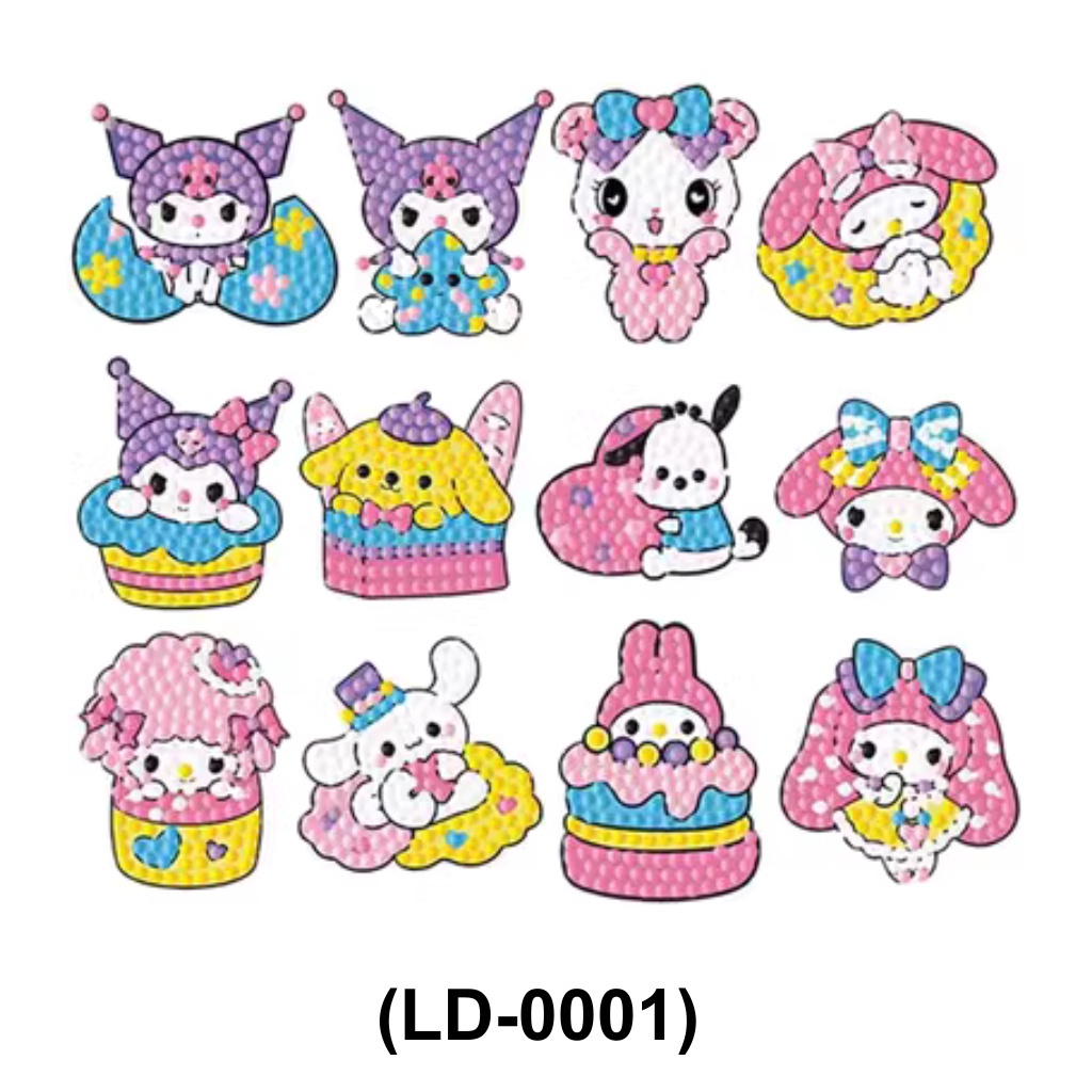 TOYSSAFARI Diamond Painting Sticker Kit Sanrio Princess Animal ...