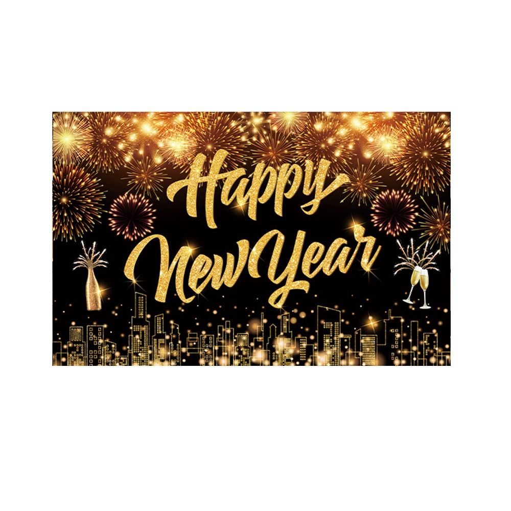 Oversize New Year Theme Happy New Year Photography Backdrop Celebrate ...