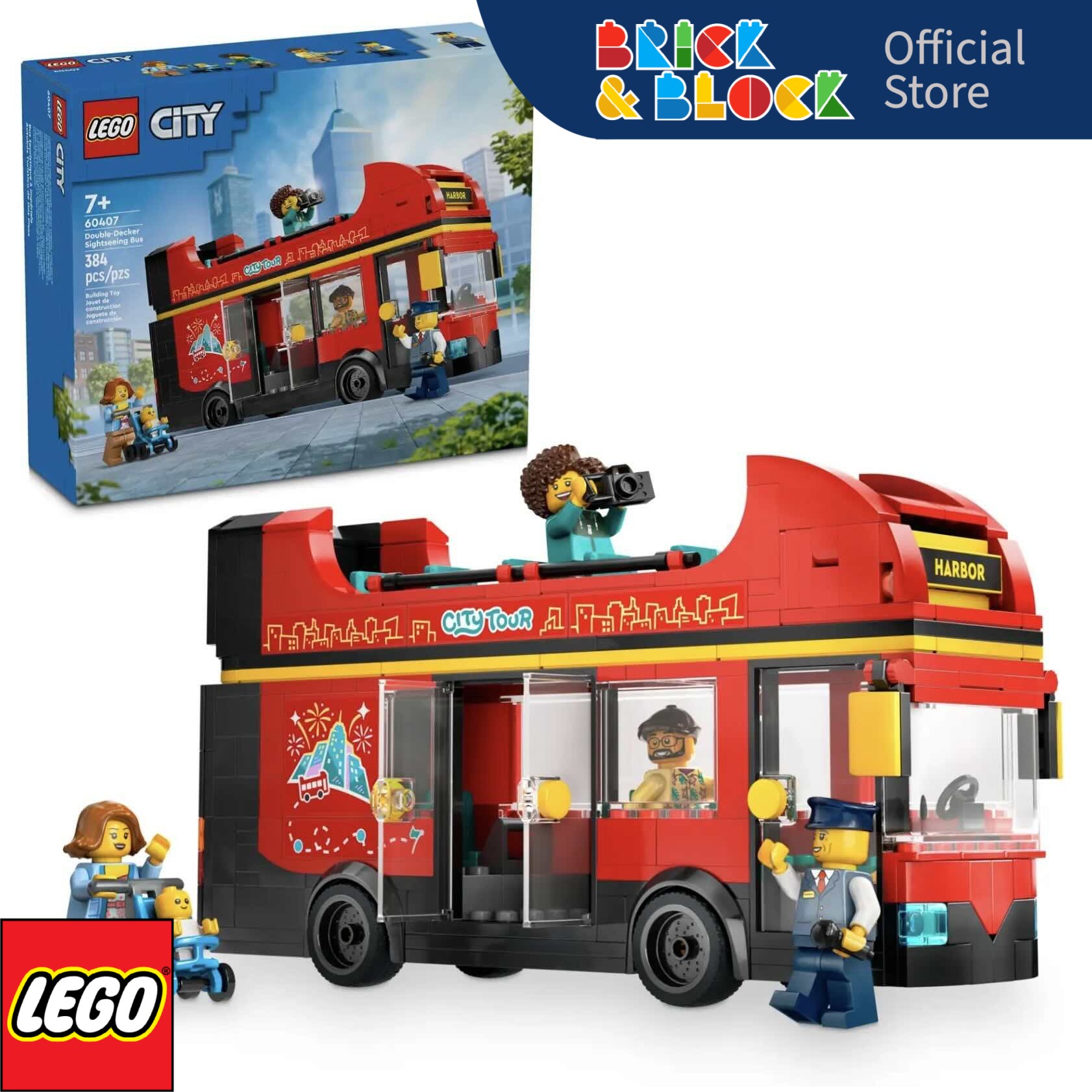 LEGO 60407 Red Double-Decker Sightseeing Bus | LEGO City | Lazada
