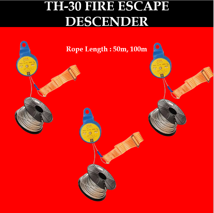 TOYU 50m 100m High-rise fire reciprocating escape descender household ...
