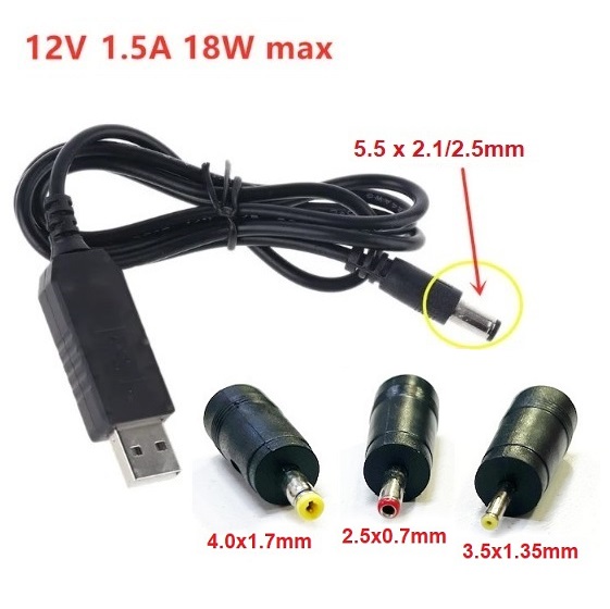 Type C to AC DC Cable 12V for USB C to WiFi Router LED Light CCTV ...