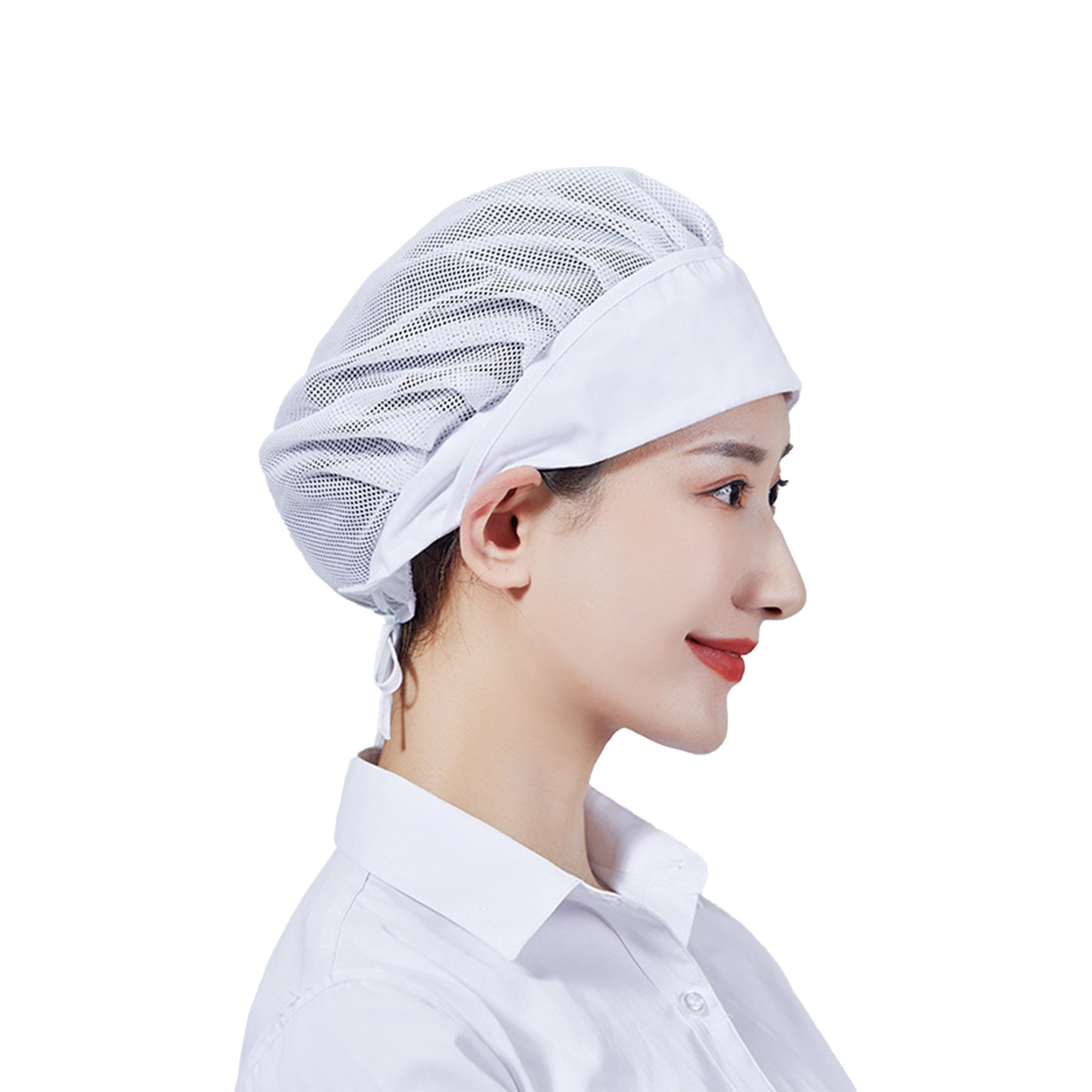 Chef Mesh Cap Polyester Elastic Head Cover for Kitchen School ...