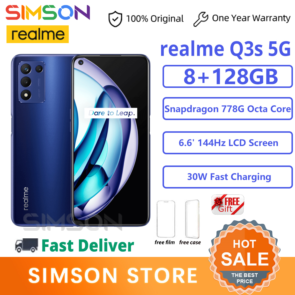 realme Q3s/Q3T 5G โทรศัทพ์มือถือ Smartphones 6.6'' 144Hz Gaming Screen Snapdragon 778G 5000mAh ...