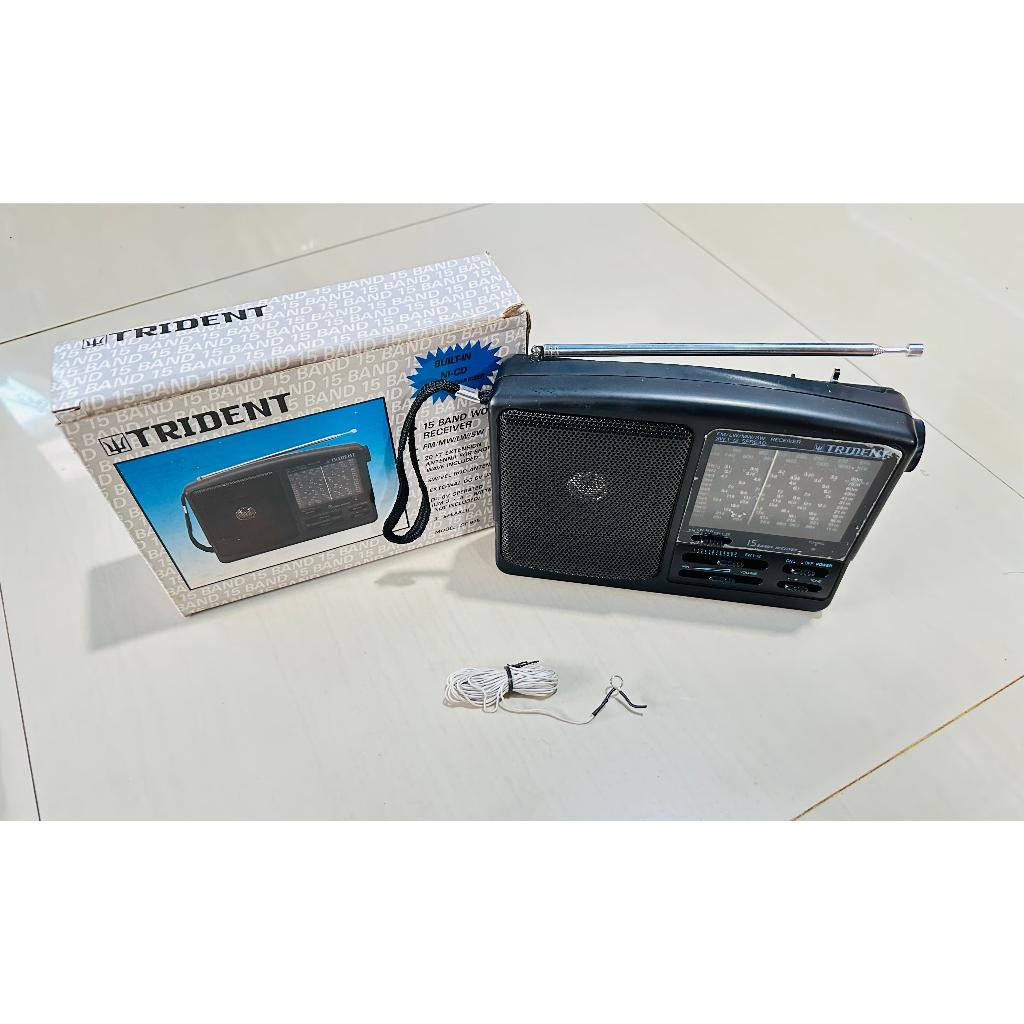 RADIO JADUL PORTABLE RADIO AM FM VINTAGE OLD RADIO TRIDENT 15 BAND ...