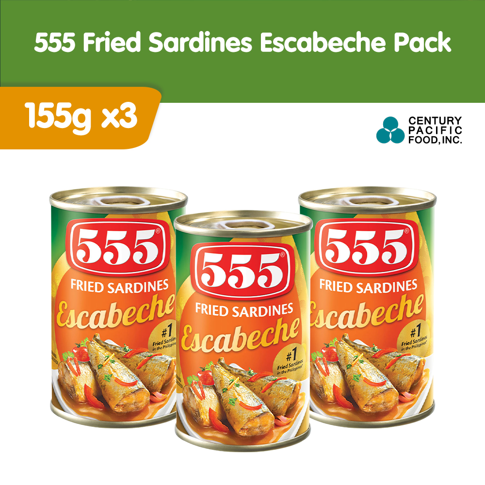 555 Fried Sardines Escabeche 155g Pack of 3 | Lazada PH