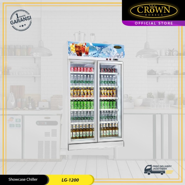 Crown Horeca Showcase Chiller 1200 Liter (No Frost) LG-1200 | Lazada ...