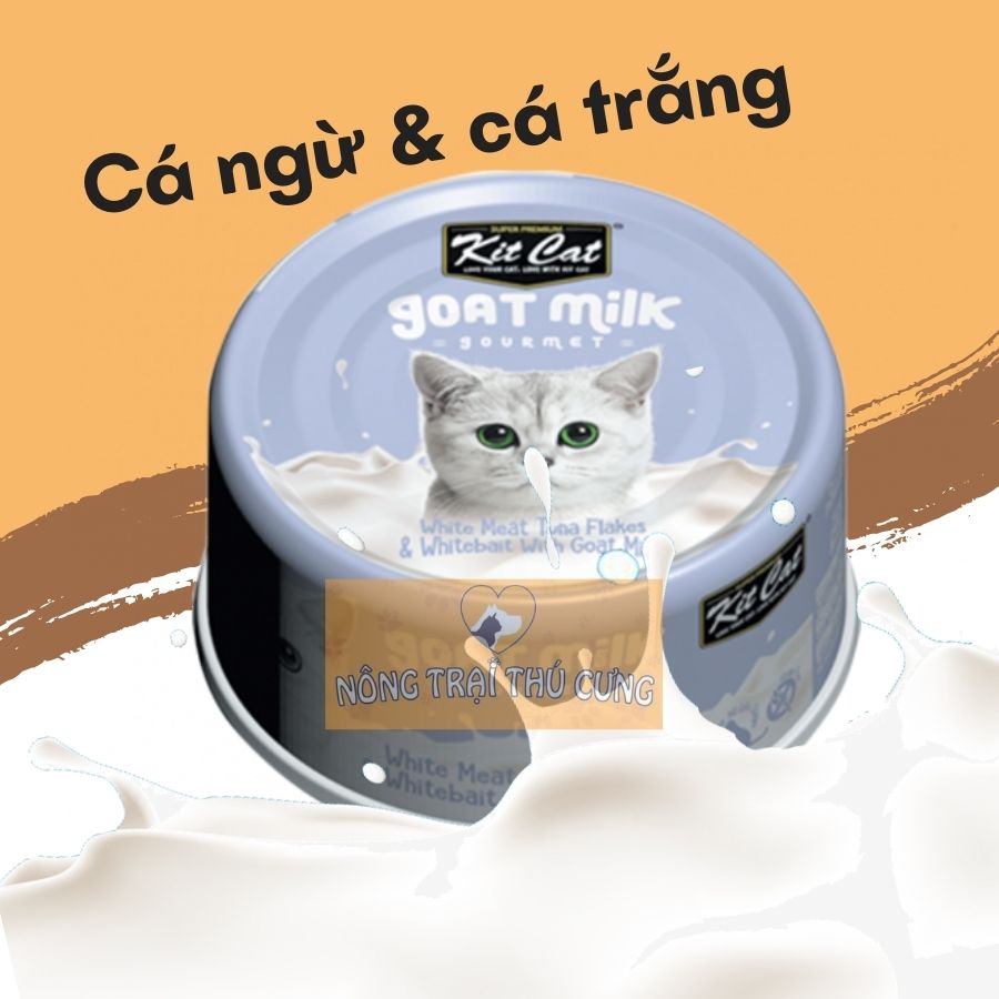 Pate Kit Cat Sữa Dê (Goat Milk) Cho Mèo Mọi Lứa Tuổi Lon 70gr - Bổ Sung ...