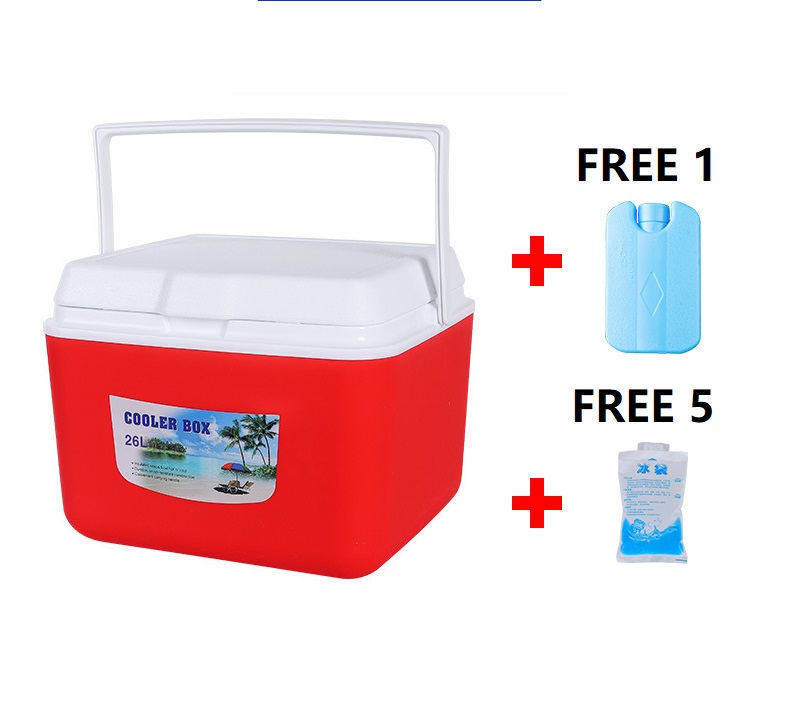 EcoChamp 5L/8L/13L/26L Cooler Box [FREE Freezer Ice Bag & ICE Brick ...