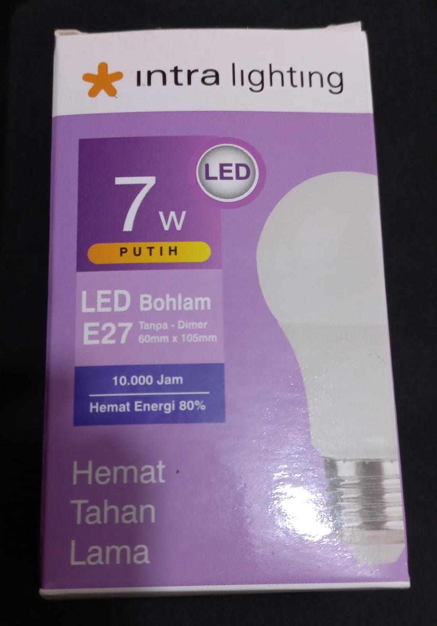 Lampu LED Intra 7w Putih / LED Bohlam Intra Bulat 7w | Lazada Indonesia