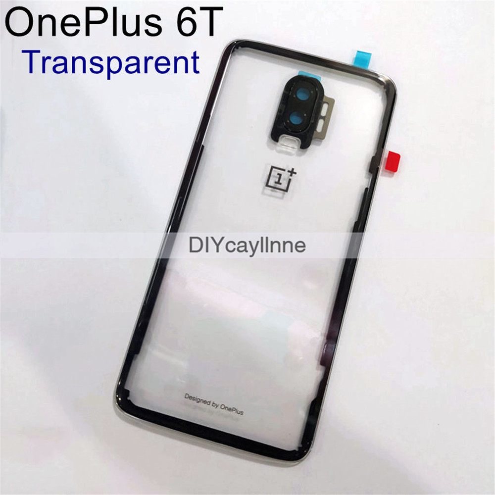 DIYcayllnne Original Back Glass Cover For Oneplus 6T Back Housing Case ...