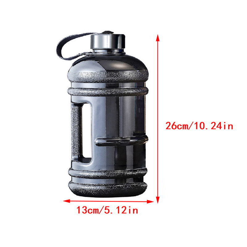 2L Portable PETG Large Capacity Water Bottle Training Sports Workout Drink Bottle Shaker Bottle ...
