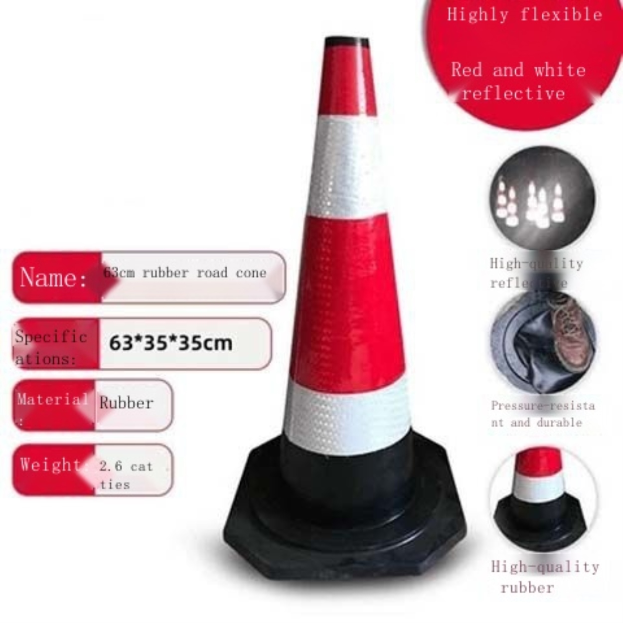 Safety Cones Rubber road cone reflective cone cone no parking cone ...