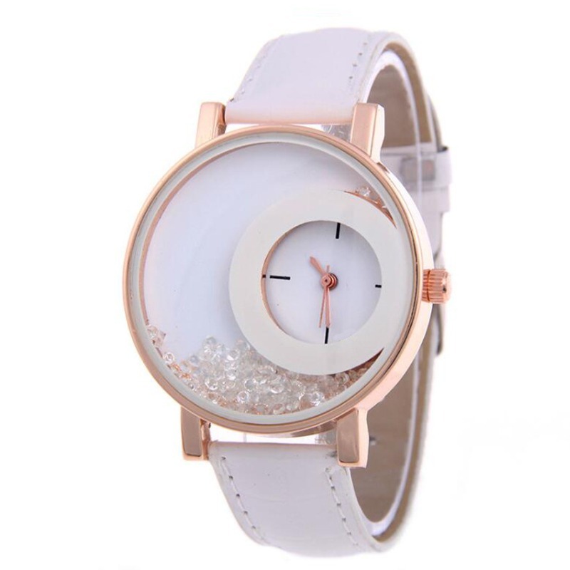 Broken Diamond Large Dial Student Watch Casual Fashion Versatile Women ...