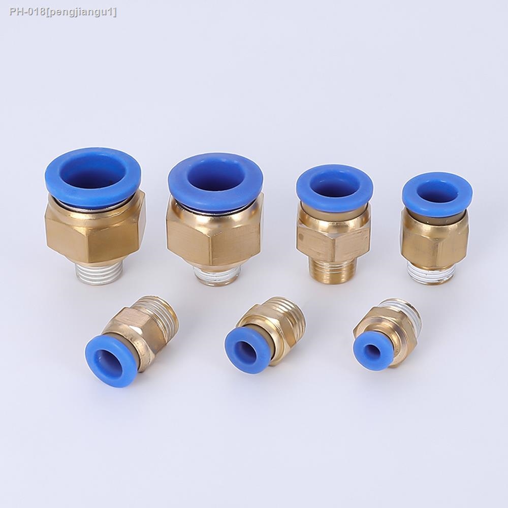 Pneumatic Fittings PC10/12-M8/M10/M12/M14/M16 Metric Male Thread Pipe ...