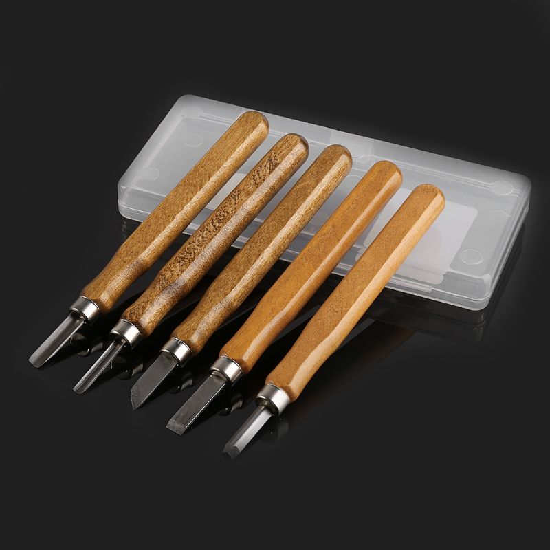 【StyleVoyager】5pcs/set Art Wood Hand Carved Chisels Tool Set DIY ...