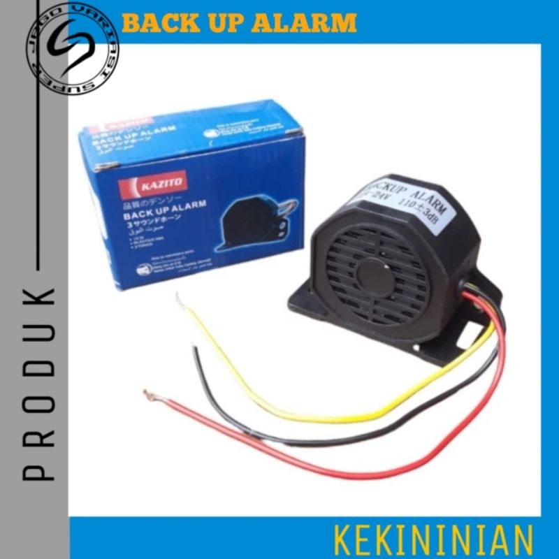 Klakson Alarm Mundur 2 Suara 12 Volt 24 Volt Mobil Truk Rem Motor Back ...