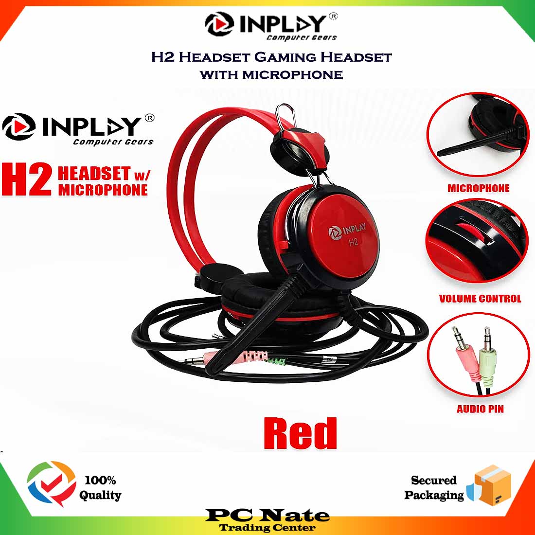 INPLAY H2 Gaming Headset with microphone (RGB) | Lazada PH