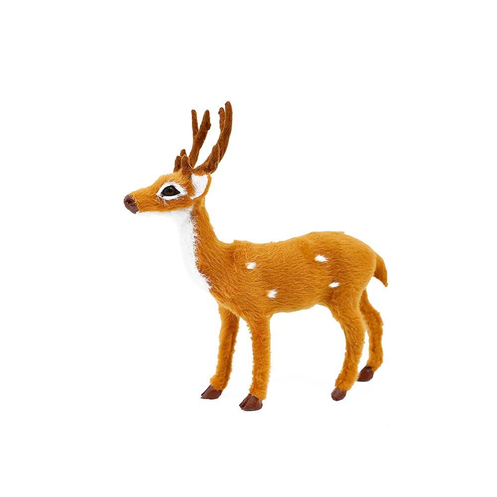 Craft Cute Desktop Model Elk Xmas Reindeer Ornament Miniature Figurine ...