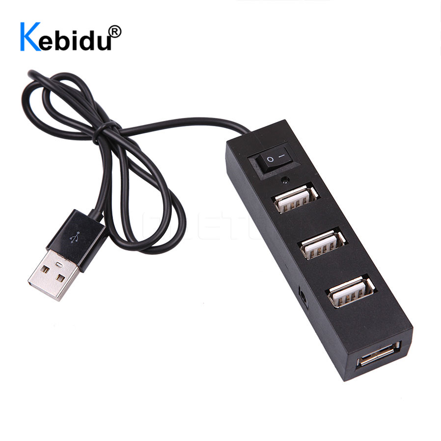 【TrendGlobe】Kebidu External Multi Hub Expansion 4 Ports USB 2.0 On/Off ...
