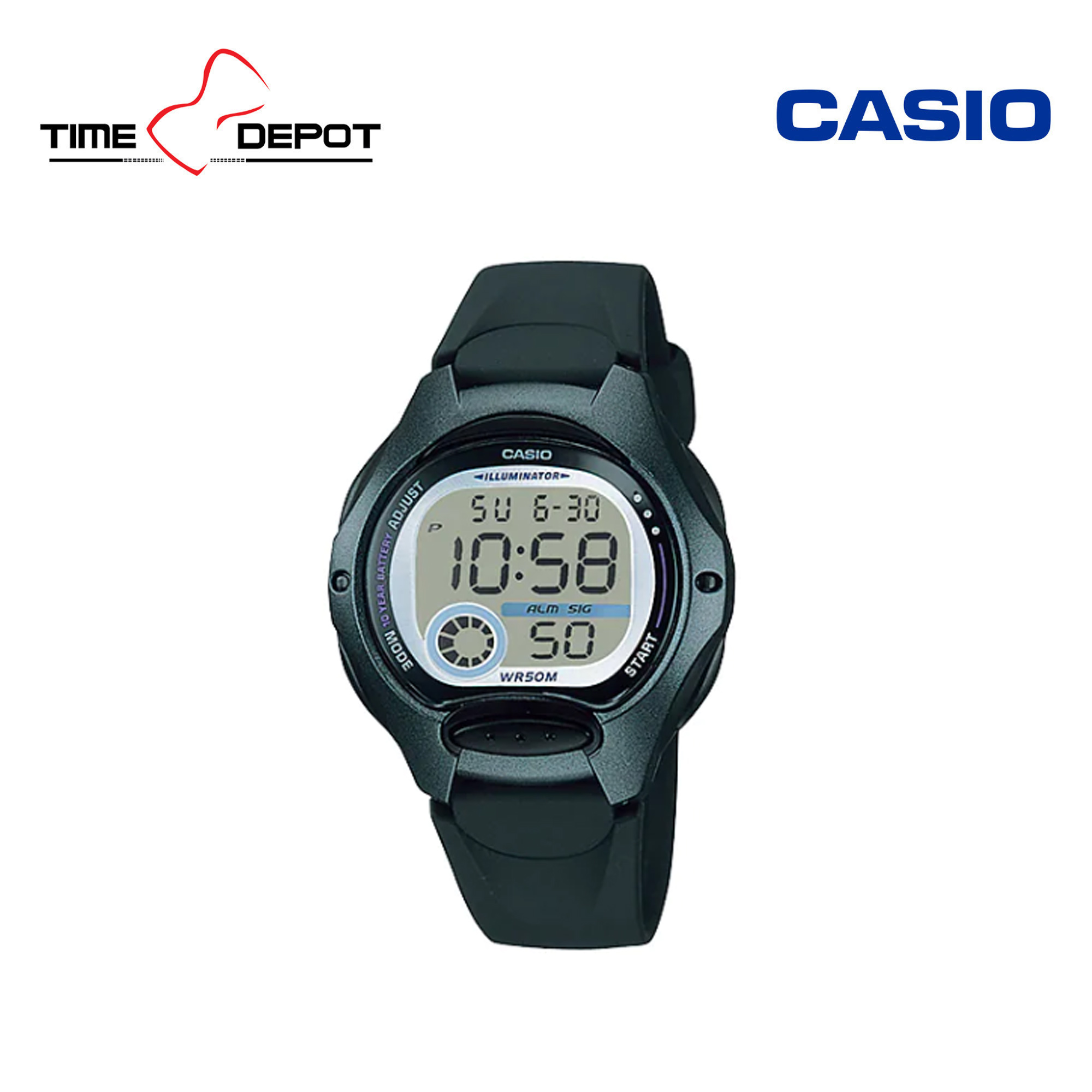 Casio LW-200-1BVDF Standard Digital Black Resin Band Watch for Women ...