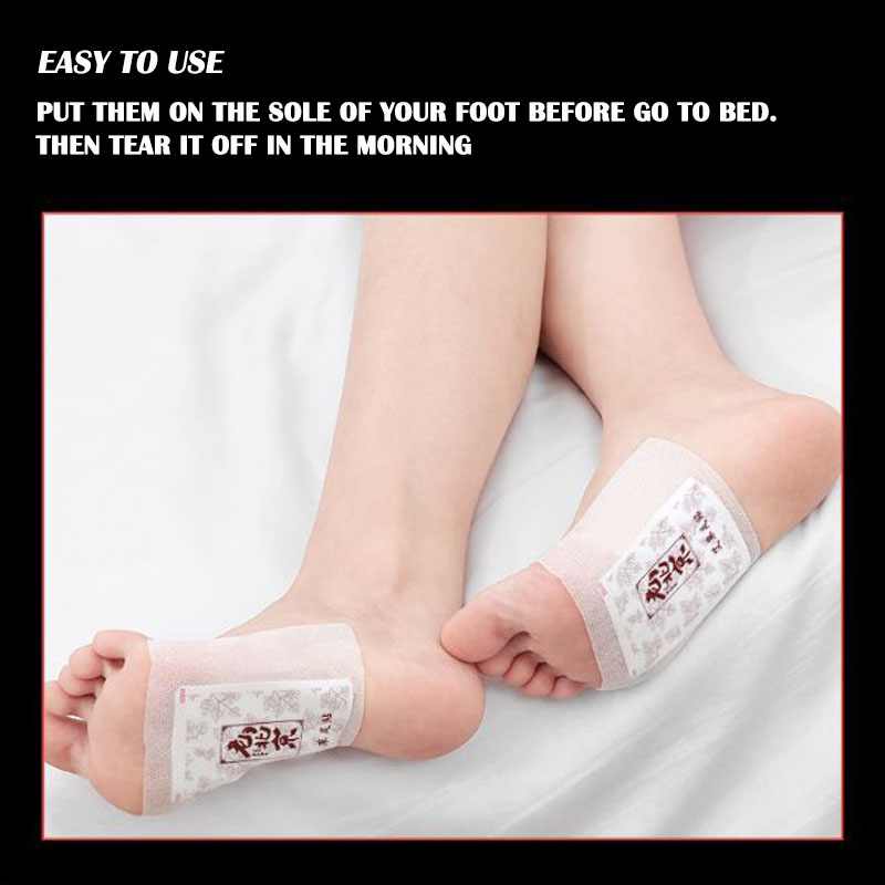50PCS Slimming Foot Patch Massage Detox Wormwood Bamboo Vinegar ...