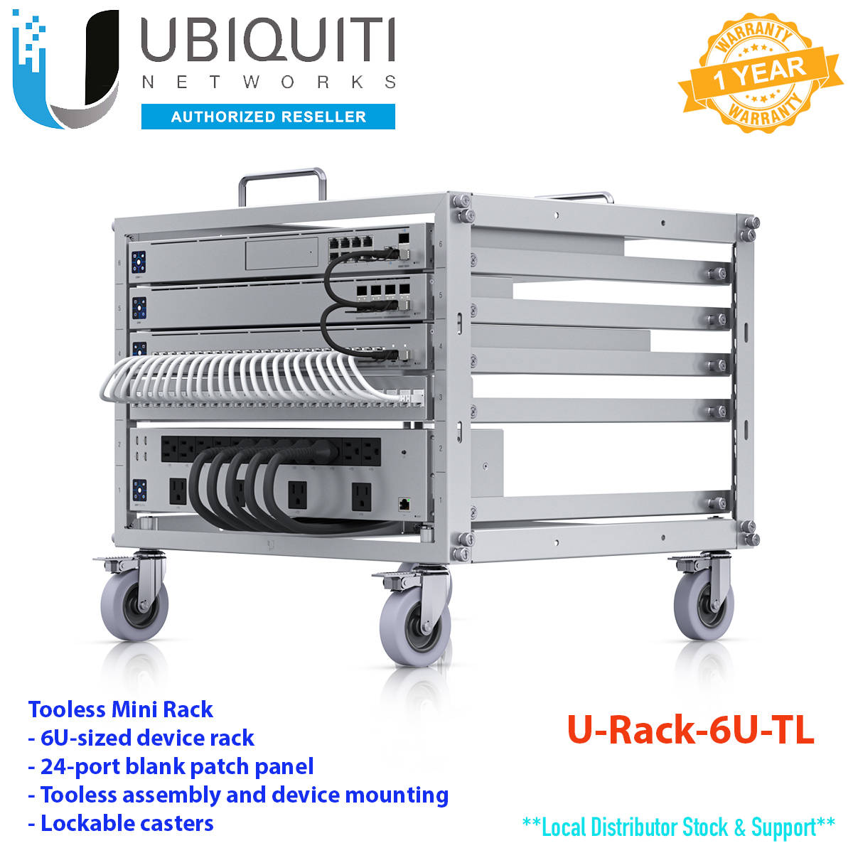 U-Rack-6U-TL - Ubiquiti Networks 6U Toolless Mini Rack - 1 Year Local ...