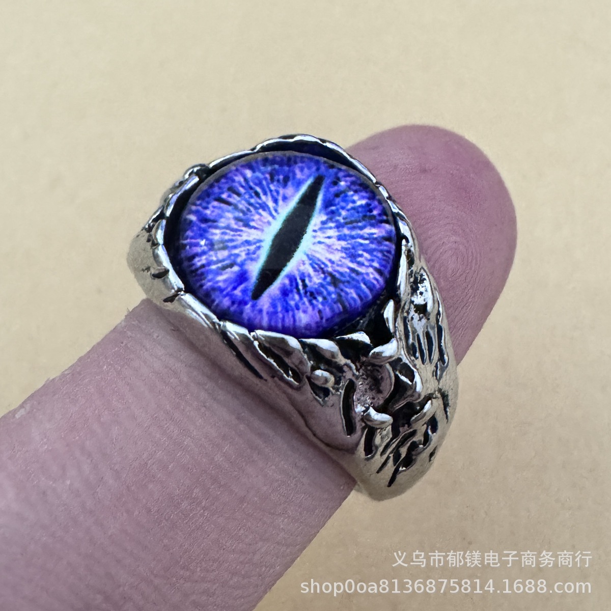 Heavy Metal Punk Devil's Eye Ring Style Personalized Retro Men's Ring ...