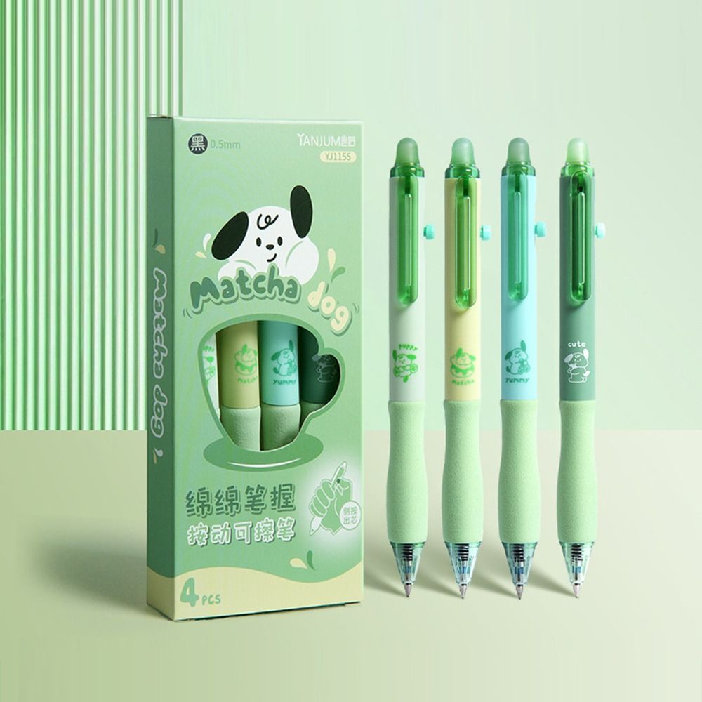 Creative Aesthetic Thermal Eraser Pen Black Blue Ink Cartoon Erasable ...