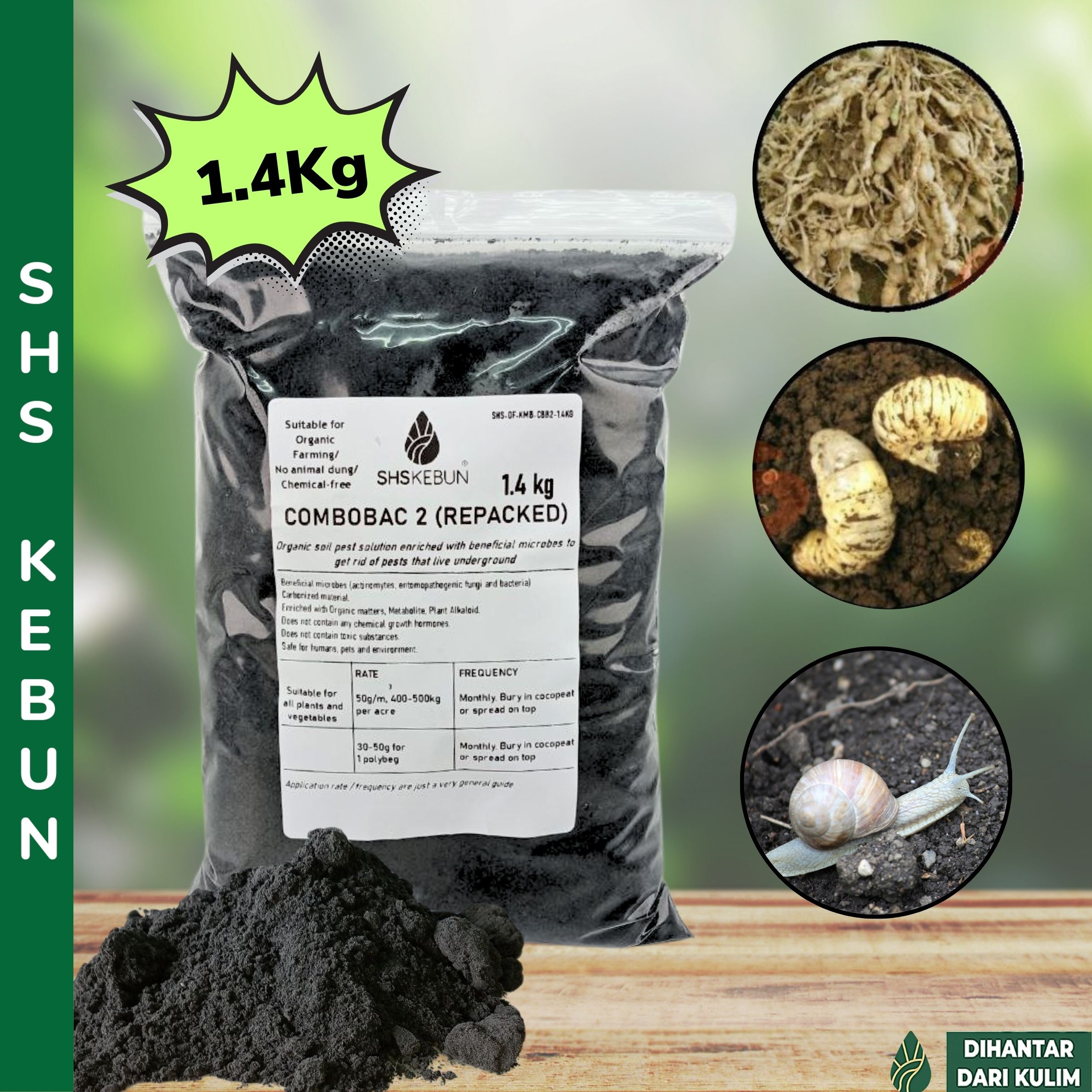 KMB Combobac 2 (Repacked) Soil Pest Solution 700g/1.4/2kg Racun Tanah ...