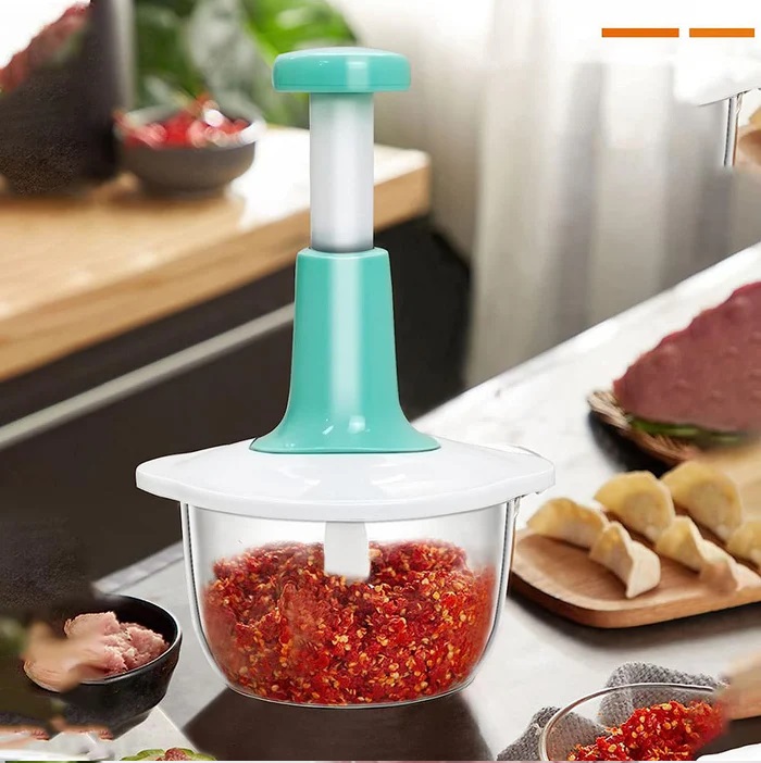 1500 ML Hand Pat Food Processor - Hand Push Chopper Machine Food ...