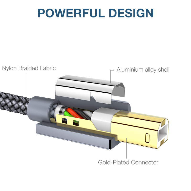 【vogueventure】jsaux Dell Usb Printer Cable Type A Male To B Male