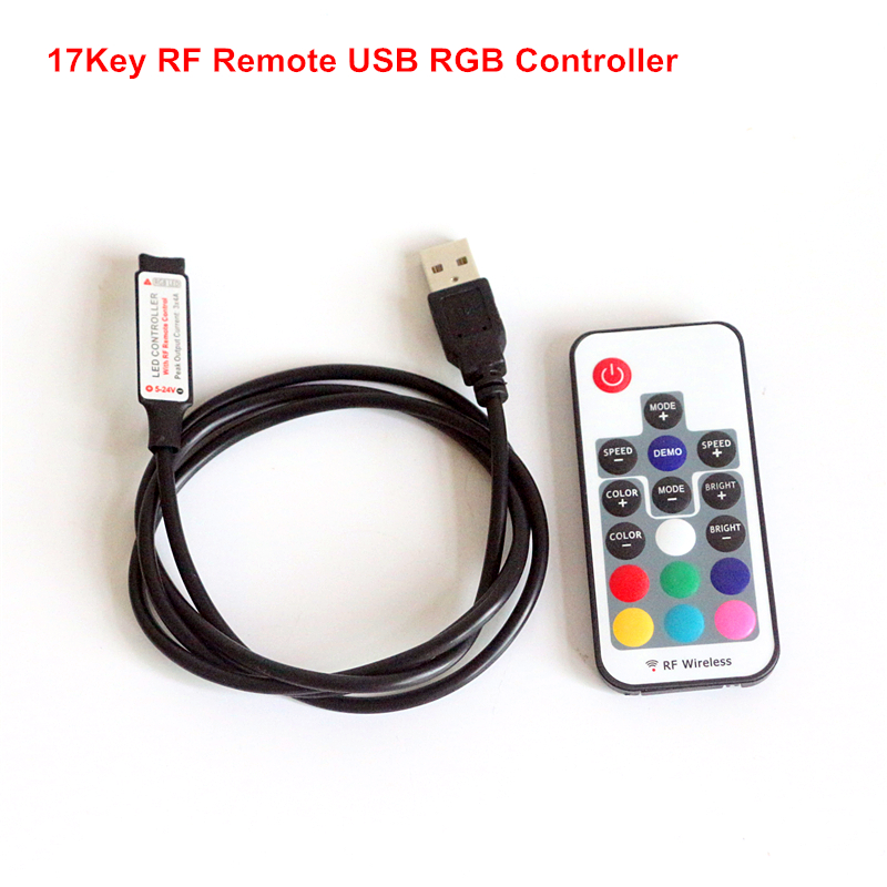 1pcs Usb Rgb Led Strip Controller Dc5v Dc5v-24v Wireless Usb Dimmer ...