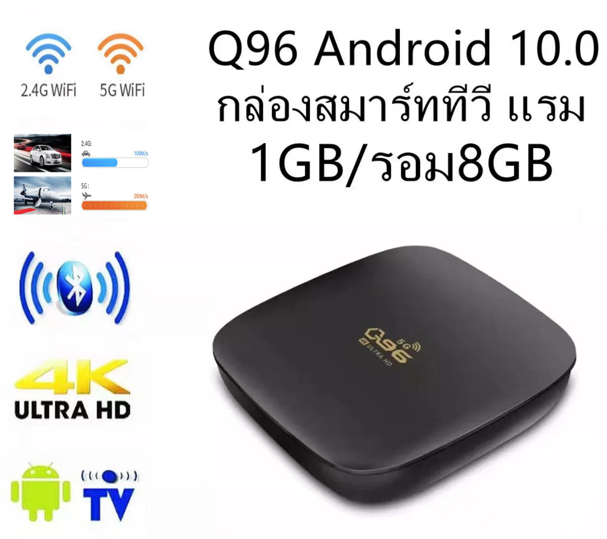 MXQ Pro Smart Box Android 10.1 Amlogic 4K Quad Core 64bit แรม1GB/รอม8GB ...