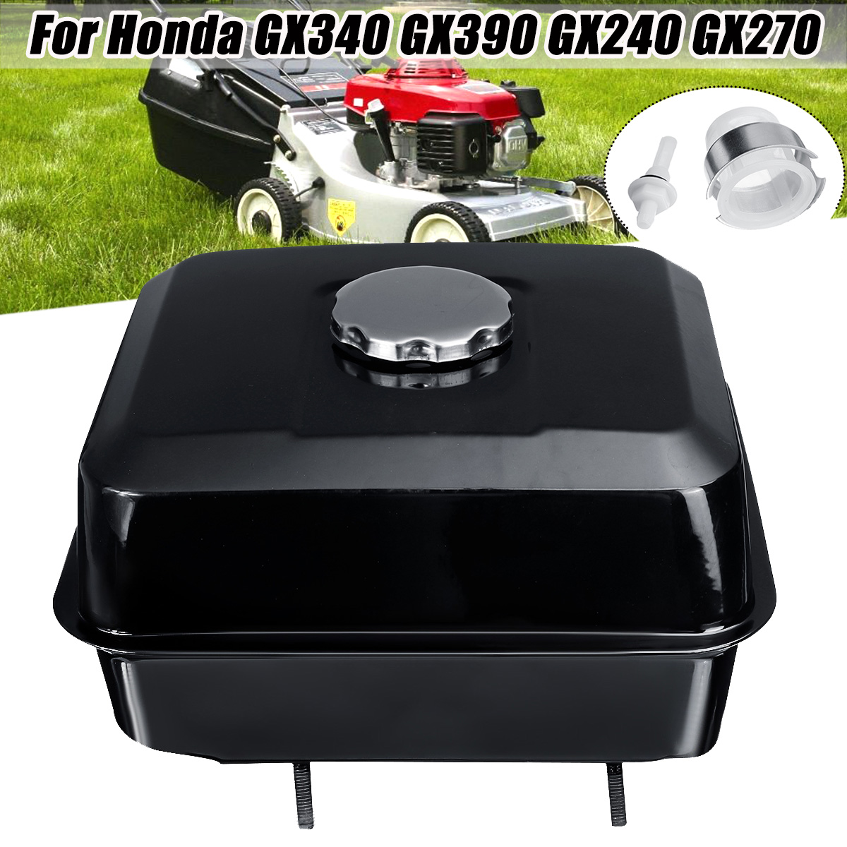 เชื้อเพลิงแก็สน้ำมันถัง W/ฝาครอบฝากรองสำหรับ Honda GX340 GX390 GX240 GX270 - Automotive City ...