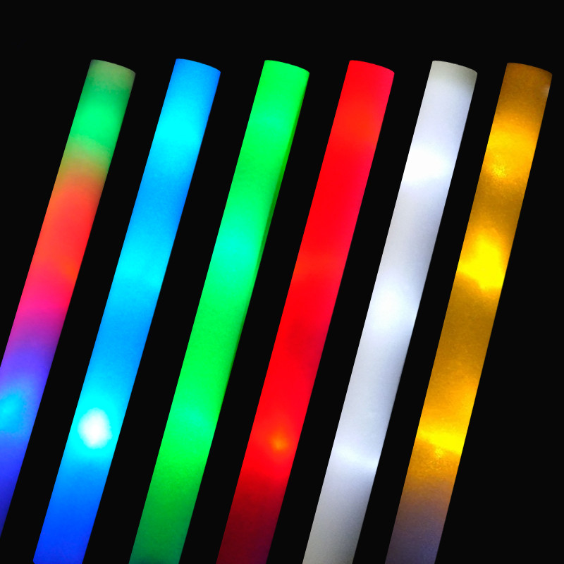 -Up Foam Sticks Led Soft Batons Rally Rave Glowing Wands Color Changing ...