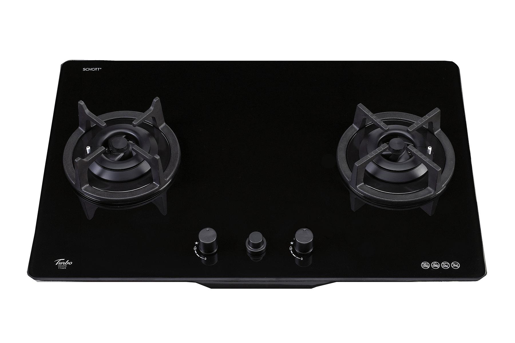 Turbo Incanto T7629GV-BK 76cm 2 Burners Black Colour Glass Hob | Lazada Singapore