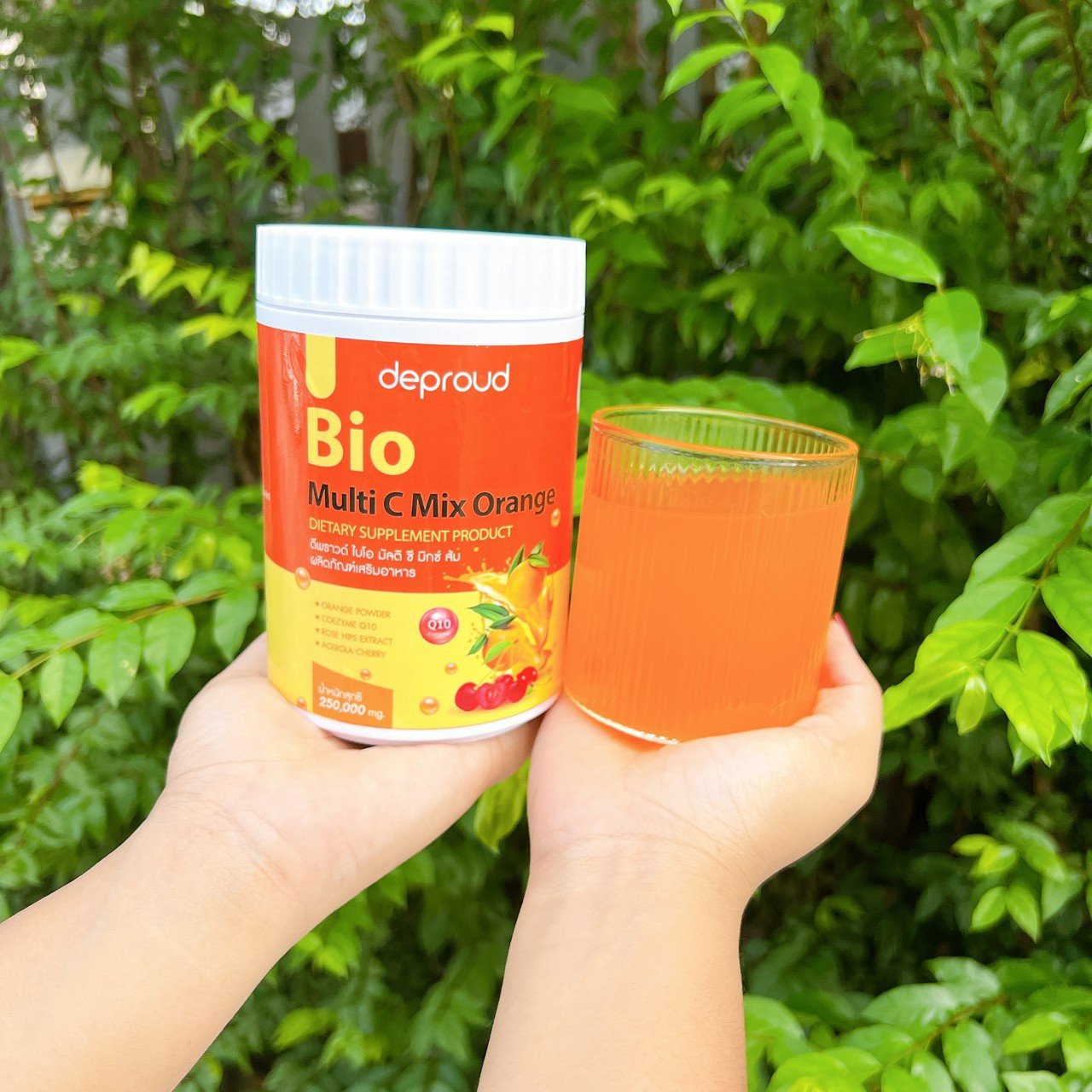 1 กระปุก Deproud Bio Multi C Mix ดีพราวด์วิตามินซีสด 3 สูตรส้มพีชองุ่น 50 g. Multi Colly Plus ดี ...