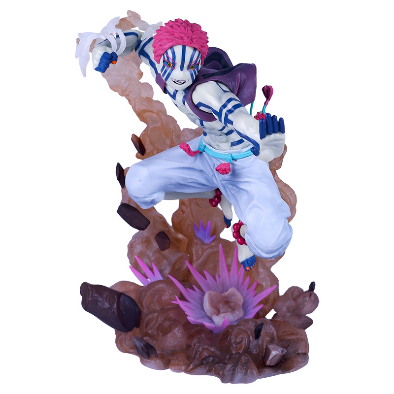 DEMON SLAYER Akaza Upper Chord Three Figure Scene Base Garage Kit PVC ...