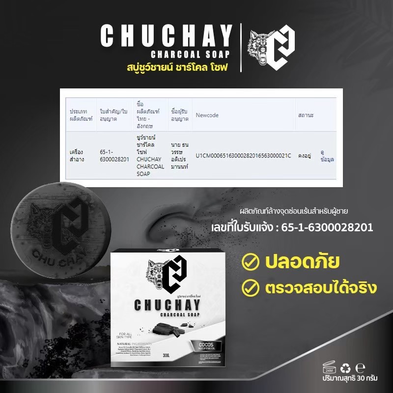 แพ็คเกจใหม่ล่าสุด!! [6ก้อน] CHUCHAY สบู่ชูชาย สบู่ชูว์ชายน์ ทำความสะอาดจุดซ่อนเร้นสำหรับผู้ชาย ...